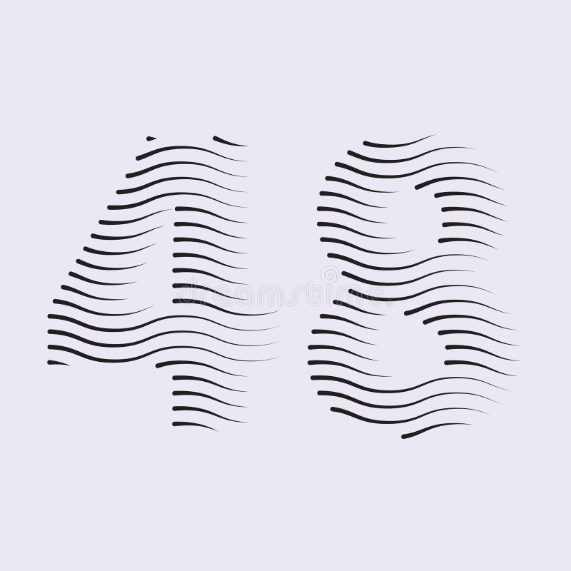 48 Number Lines Logo Icon Vector and Illustration Stock Vector ...