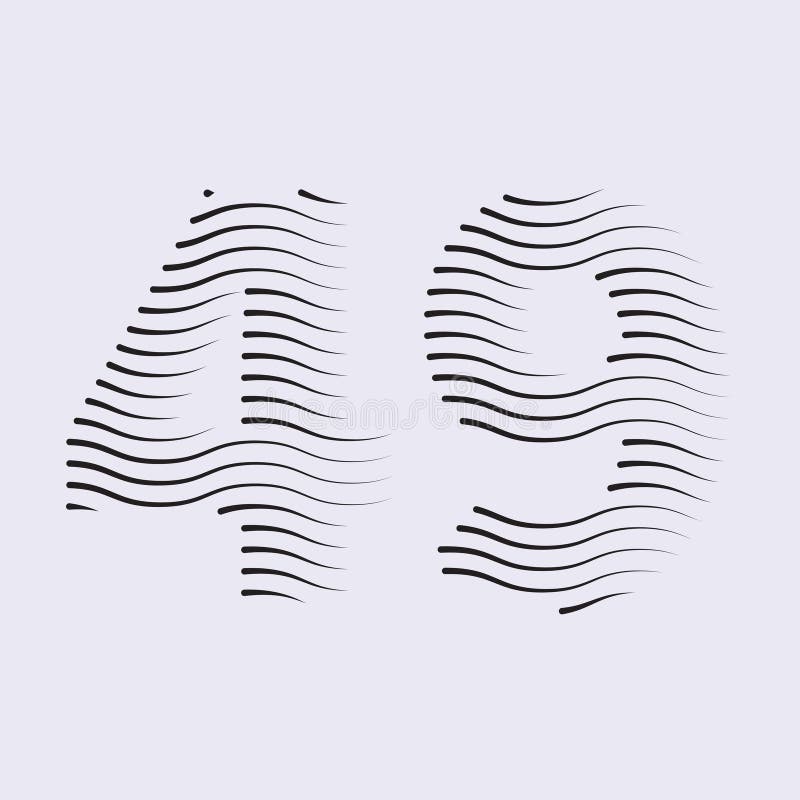 49 Number Lines Logo Icon Vector and Illustration Stock Vector ...