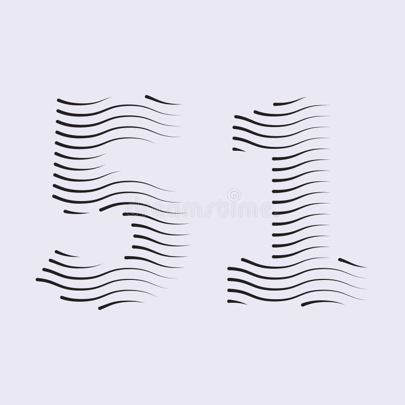 51 Number Lines Logo Icon Vector and Illustration Stock Vector ...