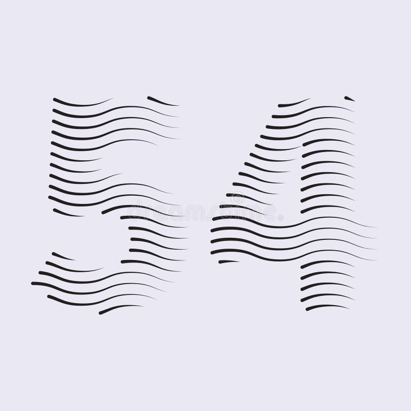 54 Number Lines Logo Icon Vector and Illustration Stock Vector ...
