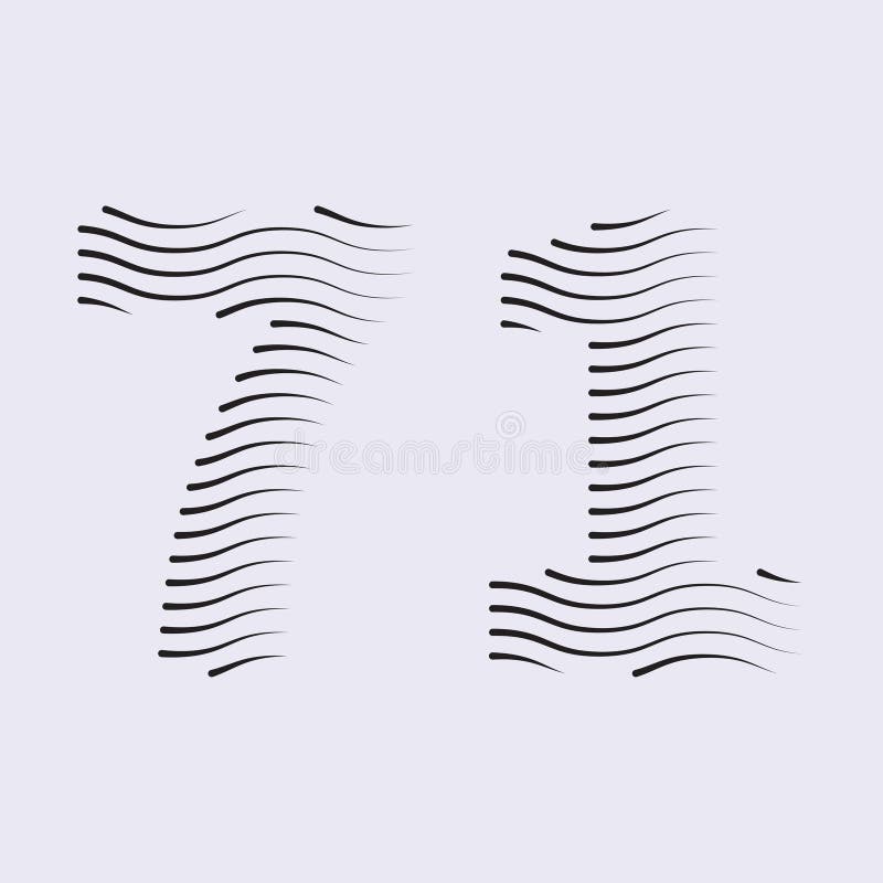 71 Number Lines Logo Icon Vector and Illustration Stock Vector ...