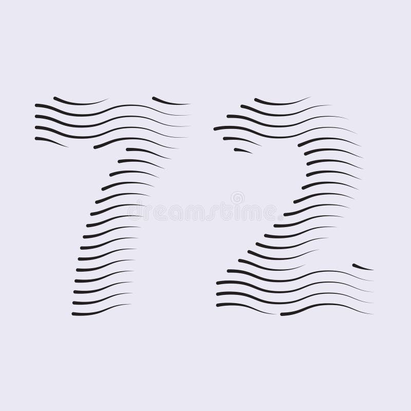 72 Number Lines Logo Icon Vector and Illustration Stock Vector ...