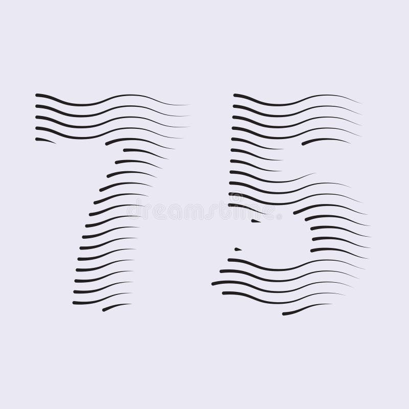 75 Number Lines Logo Icon Vector and Illustration Stock Vector ...