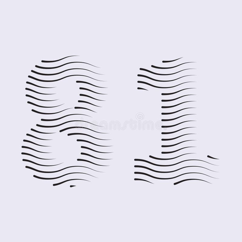 81 Number Lines Logo Icon Vector and Illustration Stock Vector ...