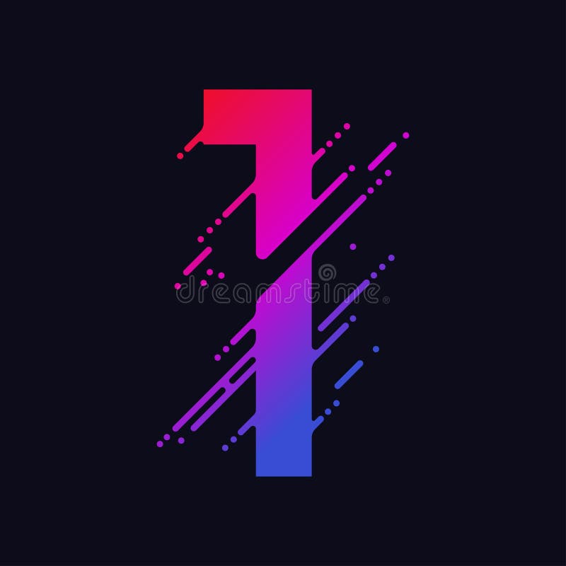 Number with Liquid Splash and Drops, Abstract Colorful Digits, Ink ...