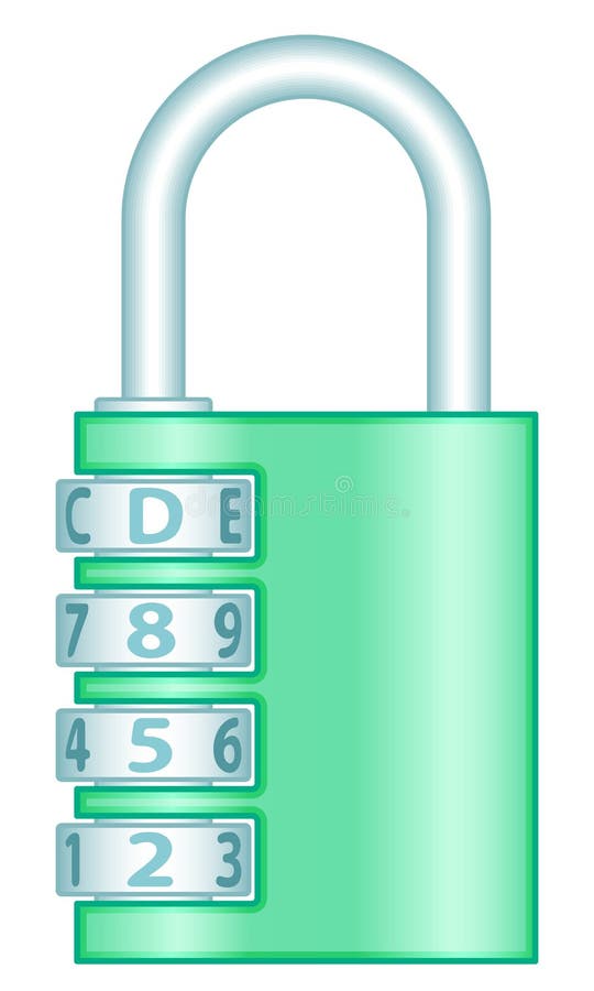 Number lock illustration stock vector. Illustration of privacy - 138300191