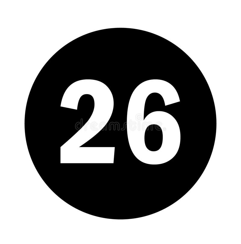 Number 16 Logo with Black Circle Background Stock Vector - Illustration ...