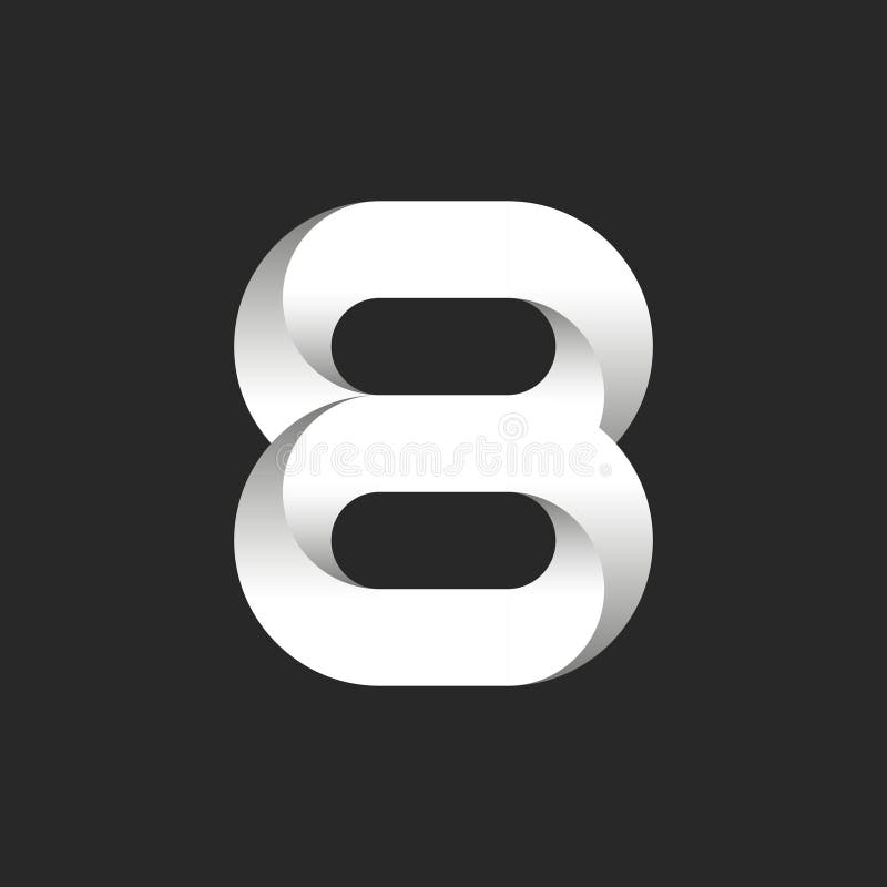 Number 8 Logo, Red Yellow Infinite Geometric Shape, Infinity Eight ...