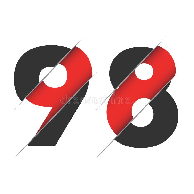 98 9 8 Number Logo Design with a Creative Cut. Creative Logo Design ...
