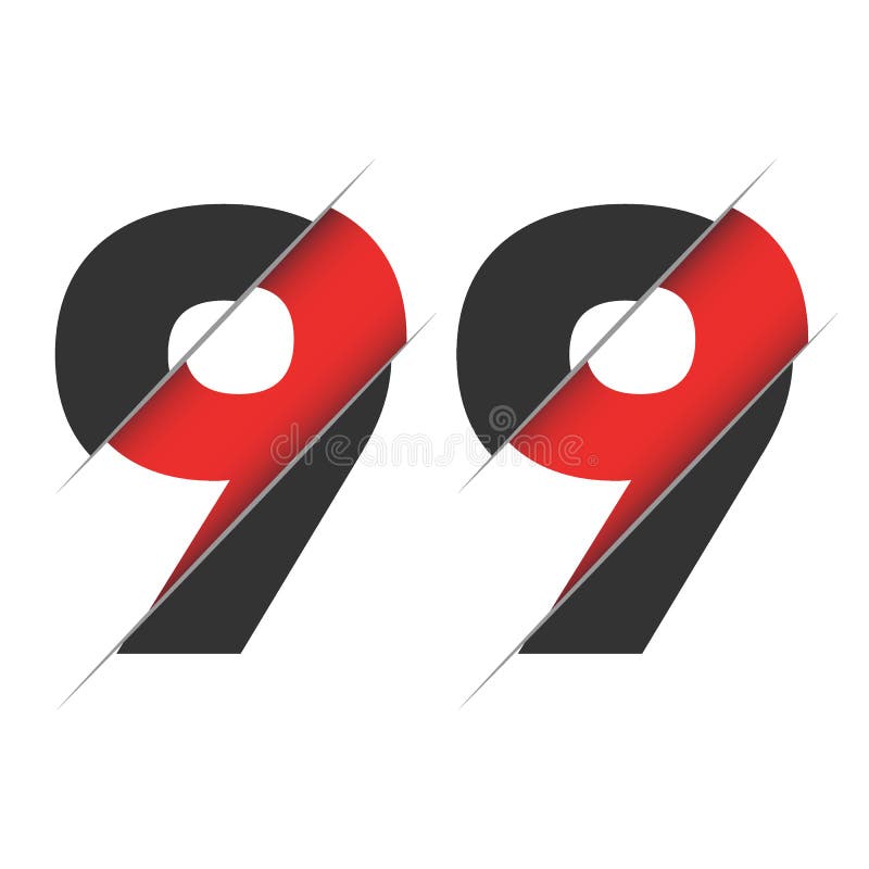 99 9 Number Logo Design with a Creative Cut. Creative Logo Design Stock ...