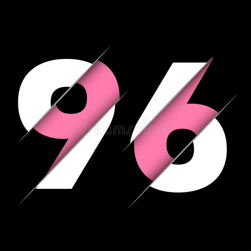 96 9 6 Number Logo Design with a Creative Cut. Creative Logo Design ...