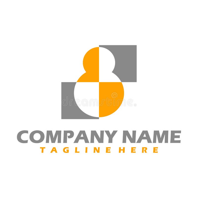 8 Number Logo Design with a Creative Cut Stock Illustration ...