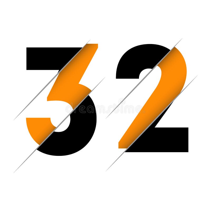 Number Design 32 Stock Illustrations – 634 Number Design 32 Stock ...