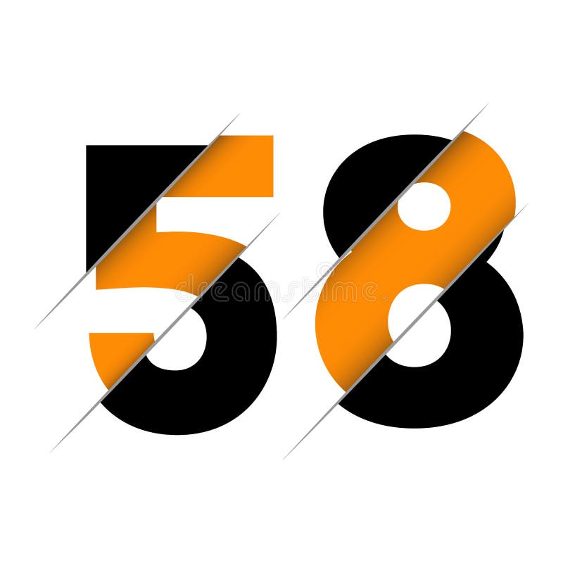 58 Number Outline Stock Illustrations – 15 58 Number Outline Stock ...