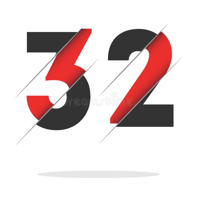 Number Design 32 Stock Illustrations – 604 Number Design 32 Stock ...