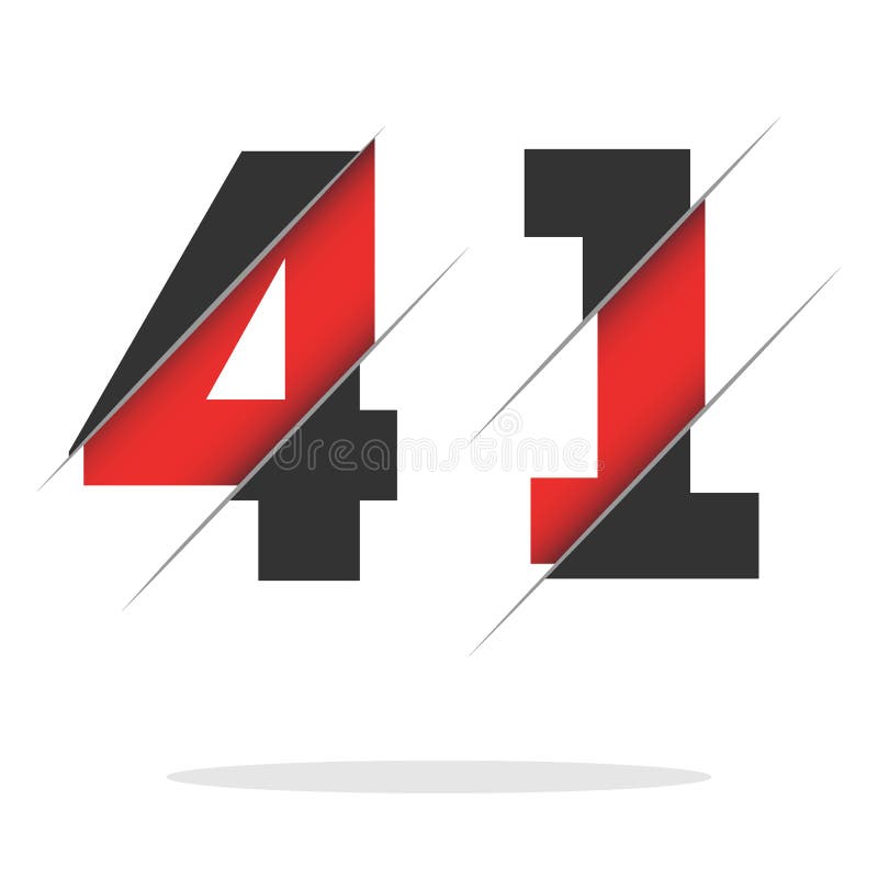 42 4 2 Number Logo Design with a Creative Cut and Black Circle ...