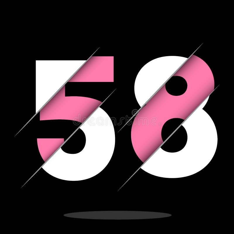 58 Number Outline Stock Illustrations – 37 58 Number Outline Stock ...