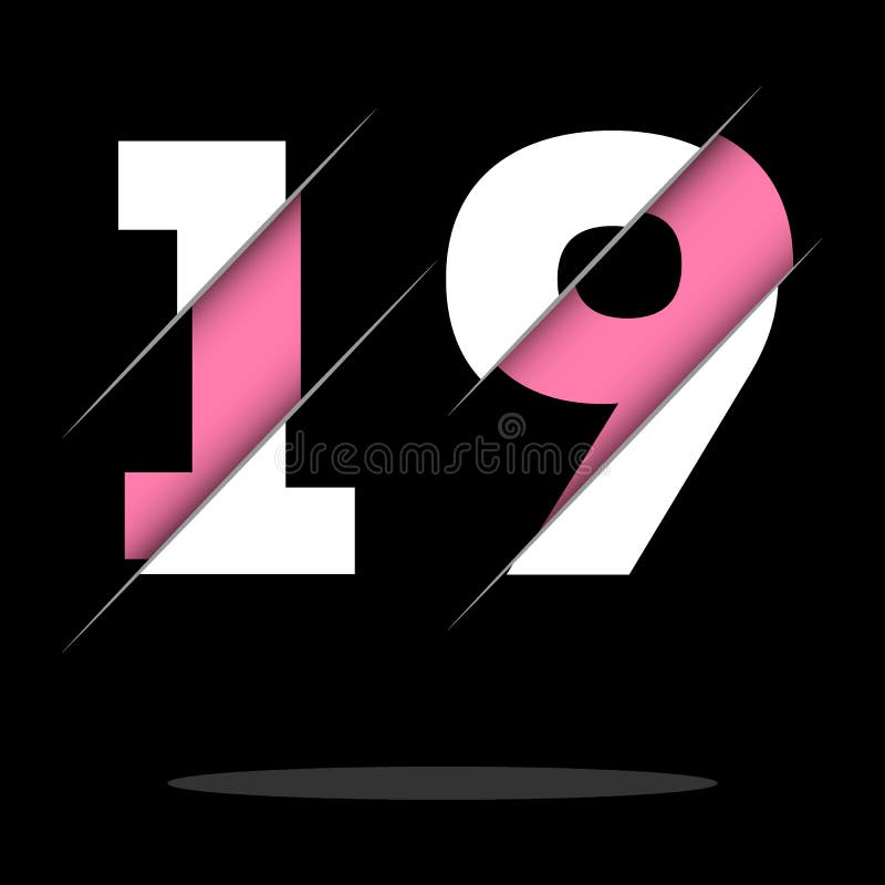 Number 19 Black Circle Background Stock Illustrations – 203 Number 19 ...