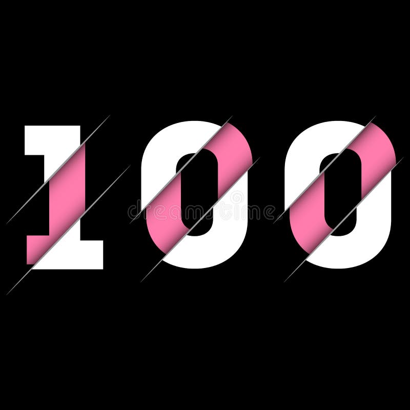 100 1 0 Number Logo Design with a Creative Cut D. Creative Logo Design ...