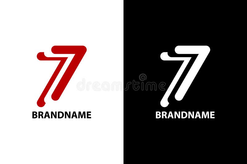 Number 77 Logo Vector Design Template Stock Vector - Illustration of ...