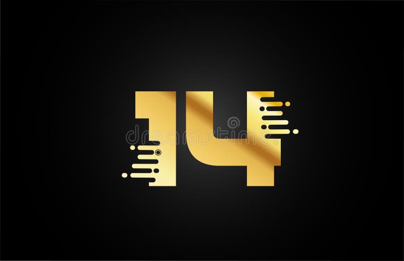 14 Number Logo Icon For Business And Company Stock Vector ...