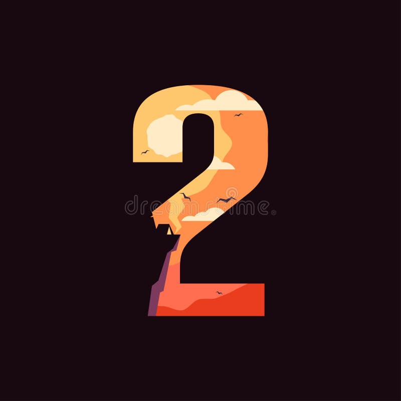 Numeric 2 Outdoor Logo stock illustration. Illustration of emblem ...