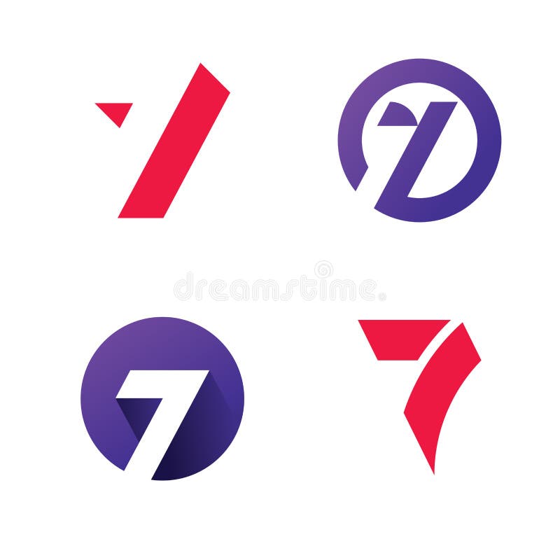 Number 7 Logo Icon Design Template Stock Vector - Illustration of ...