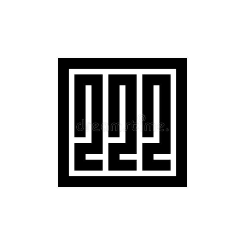 Number 222 Logo Icon Design Template Elements, Triple Two Monogram ...