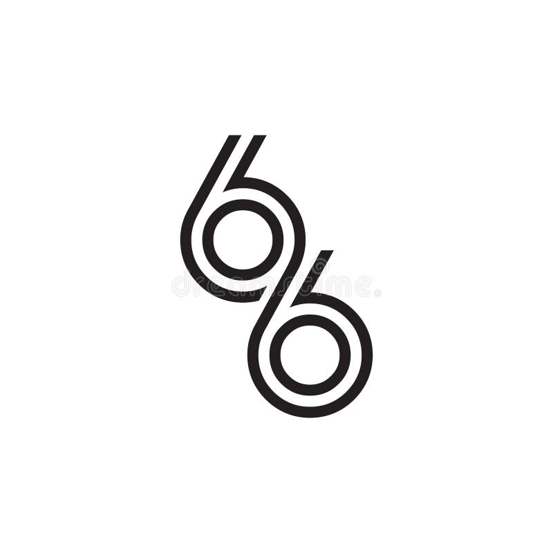 Number 66, Logo Icon Design Template Vector Stock Vector - Illustration ...