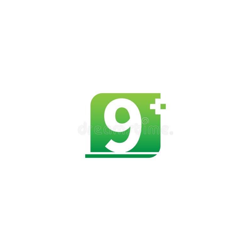 Number 9 Logo Icon with Medical Cross Design Stock Vector ...