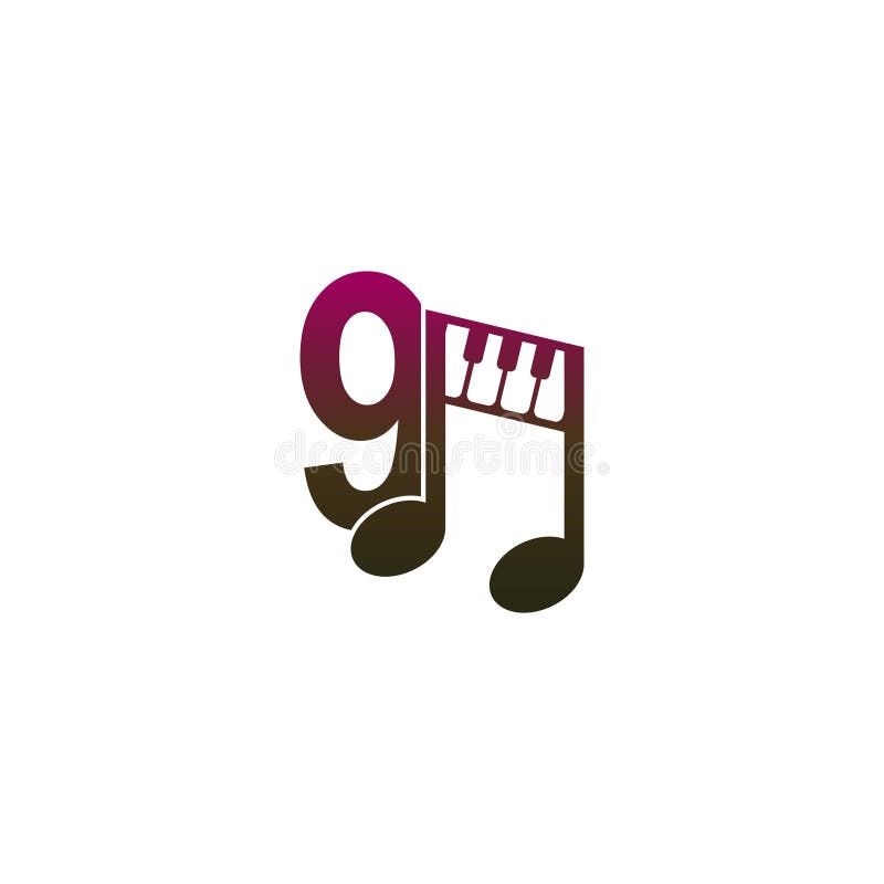 Number 9 Logo Icon with Musical Note Design Symbol Template Stock ...