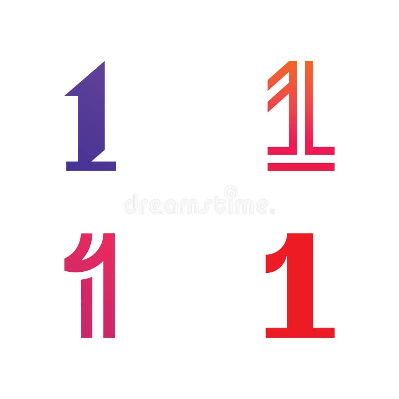 Number 1 Logo Symbol Design Template Stock Vector - Illustration of ...