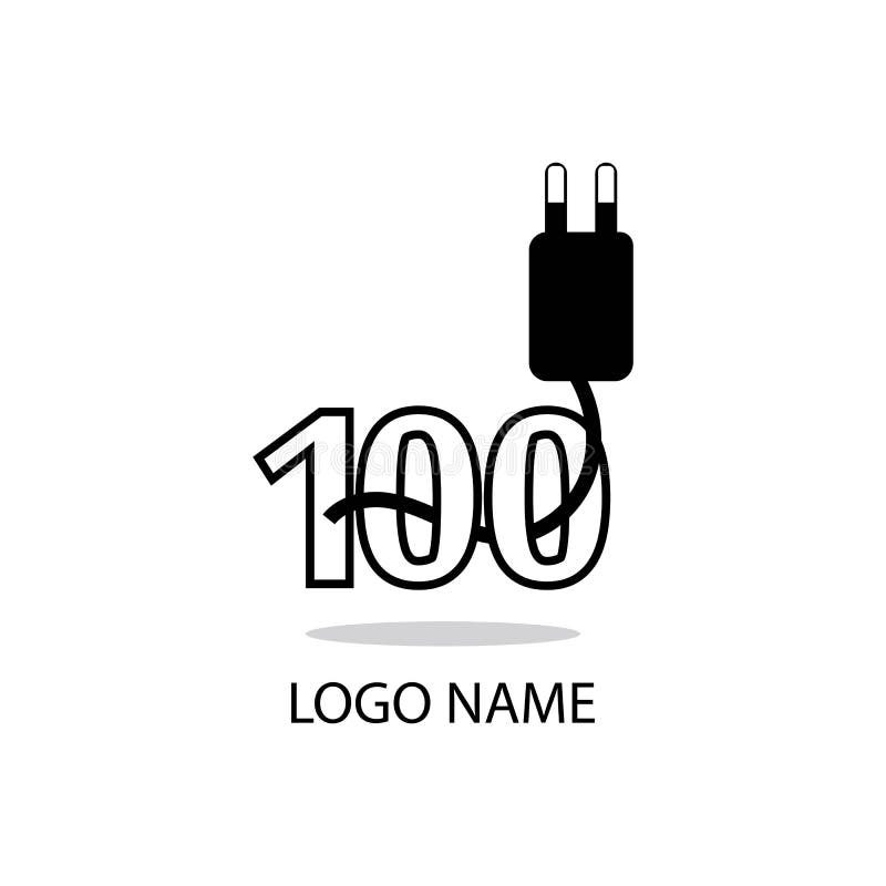 100 Number Logo Symbol Element Illustration Stock Vector - Illustration ...