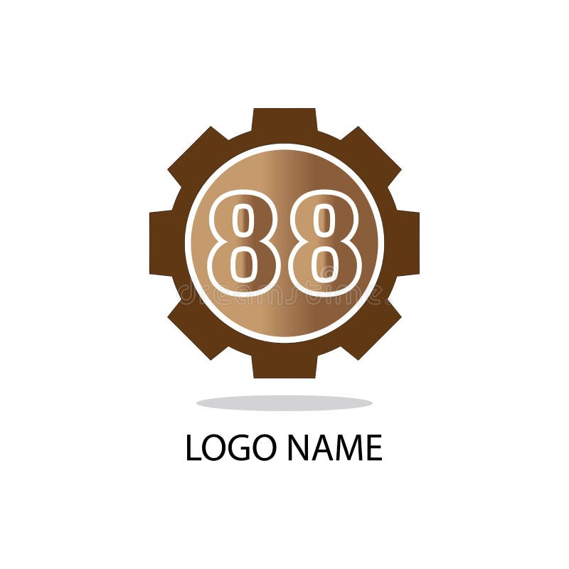 88 Number Logo Symbol Illustration Design Stock Vector - Illustration ...