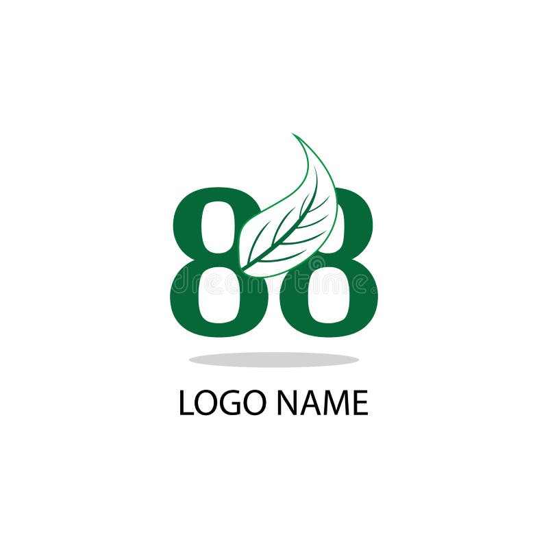 88 Number Logo Symbol Illustration Design Stock Vector - Illustration ...