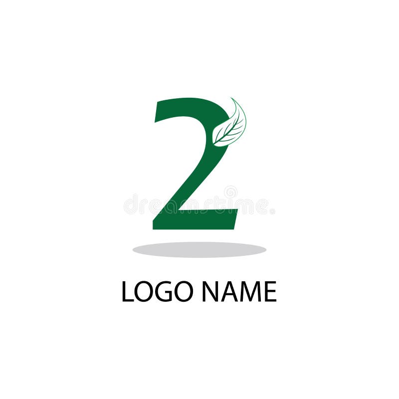 2 Number Logo Symbol Illustration Design Stock Vector - Illustration of ...
