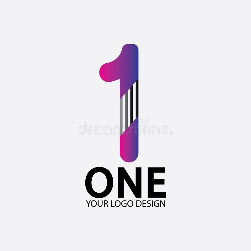 Number 1 Logo Vector Icon Design Template Stock Vector - Illustration ...