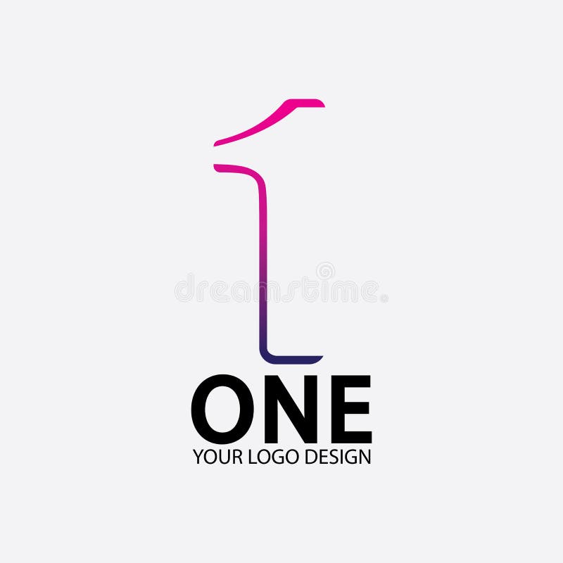 Number 1 Logo Vector Icon Design Template Stock Vector - Illustration ...