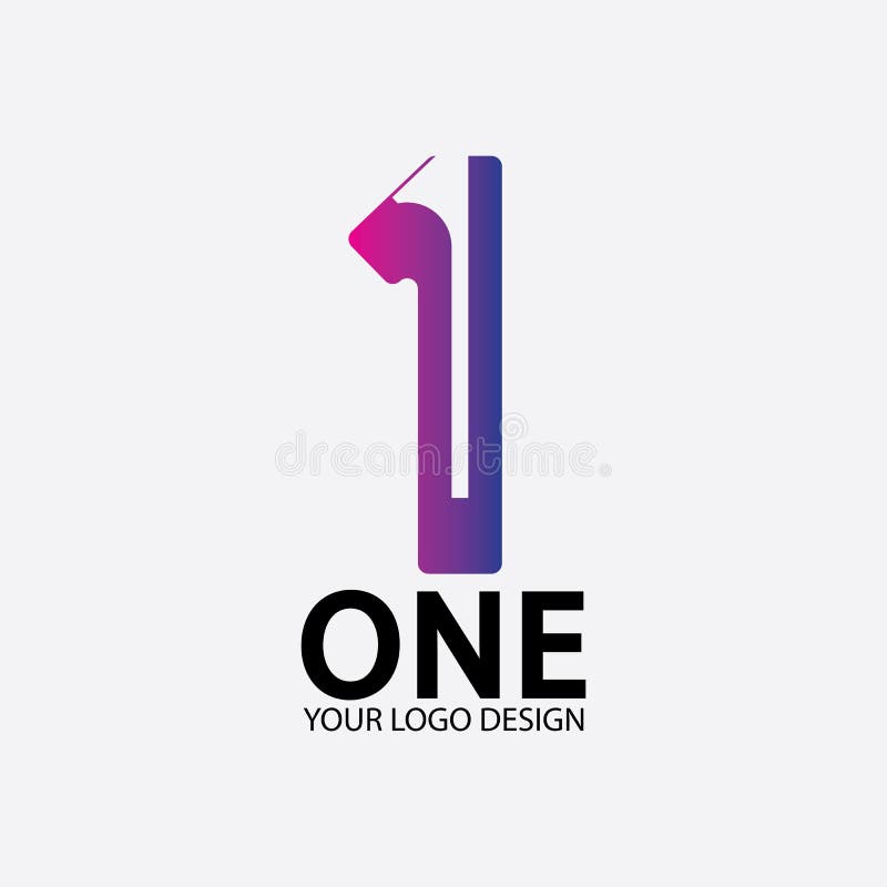 Number 1 Logo Vector Icon Design Template Stock Vector - Illustration ...