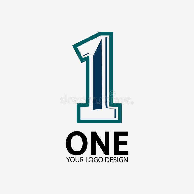Number 1 Logo Vector Icon Design Template Stock Vector - Illustration ...