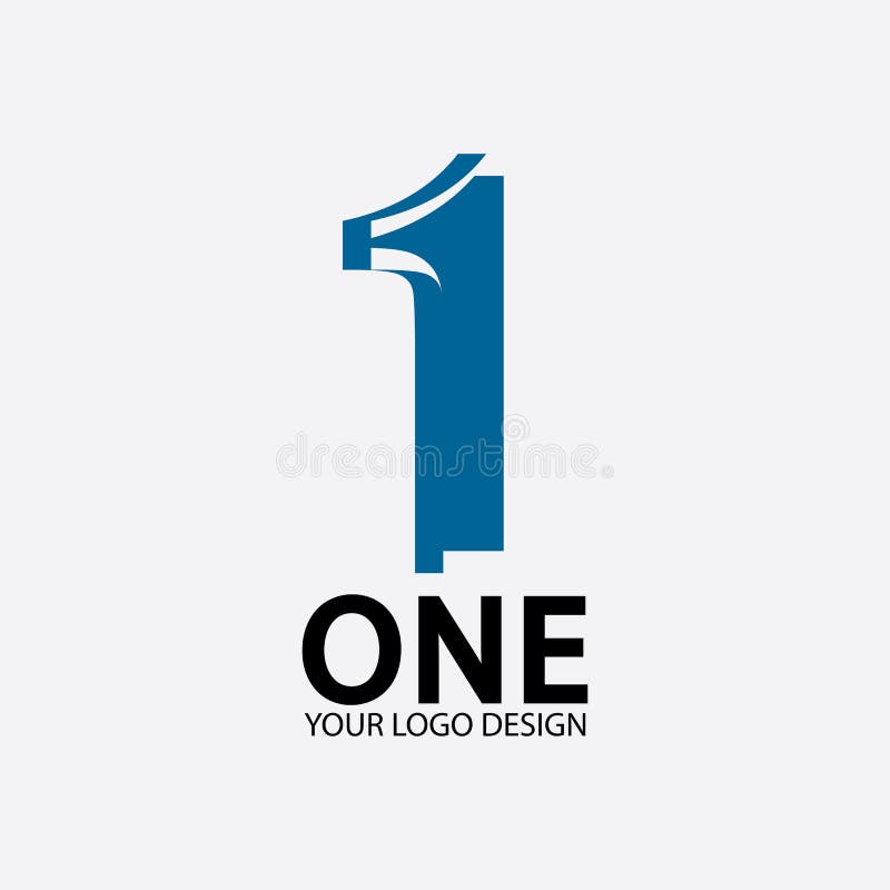 Number 1 Logo Vector Icon Design Template Stock Vector - Illustration ...