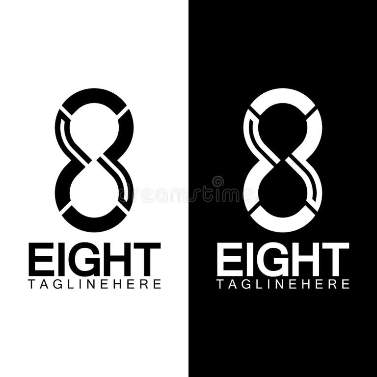 Number 8 Logo Vector Icon Design Template Elements Stock Vector ...