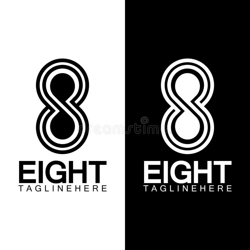 Number 8 Logo Vector Icon Design Template Elements Stock Vector ...
