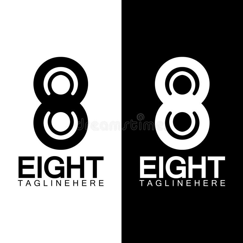 Number 8 Logo Vector Icon Design Template Elements Stock Vector ...