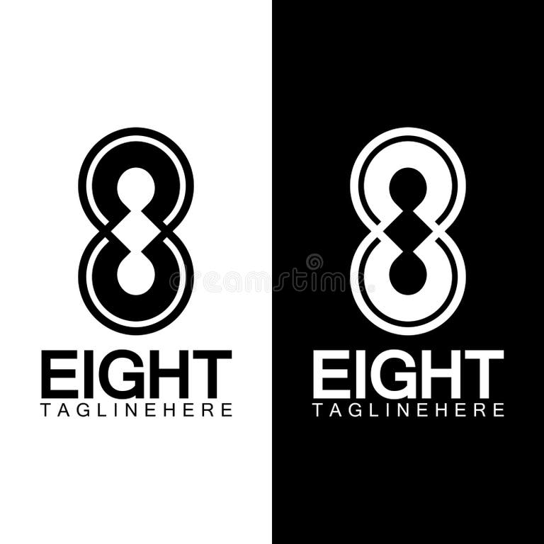 Number 8 Logo Vector Icon Design Template Elements Stock Vector ...