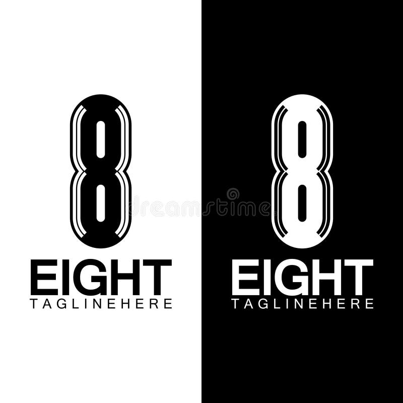 Number 8 Logo Vector Icon Design Template Elements Stock Vector ...