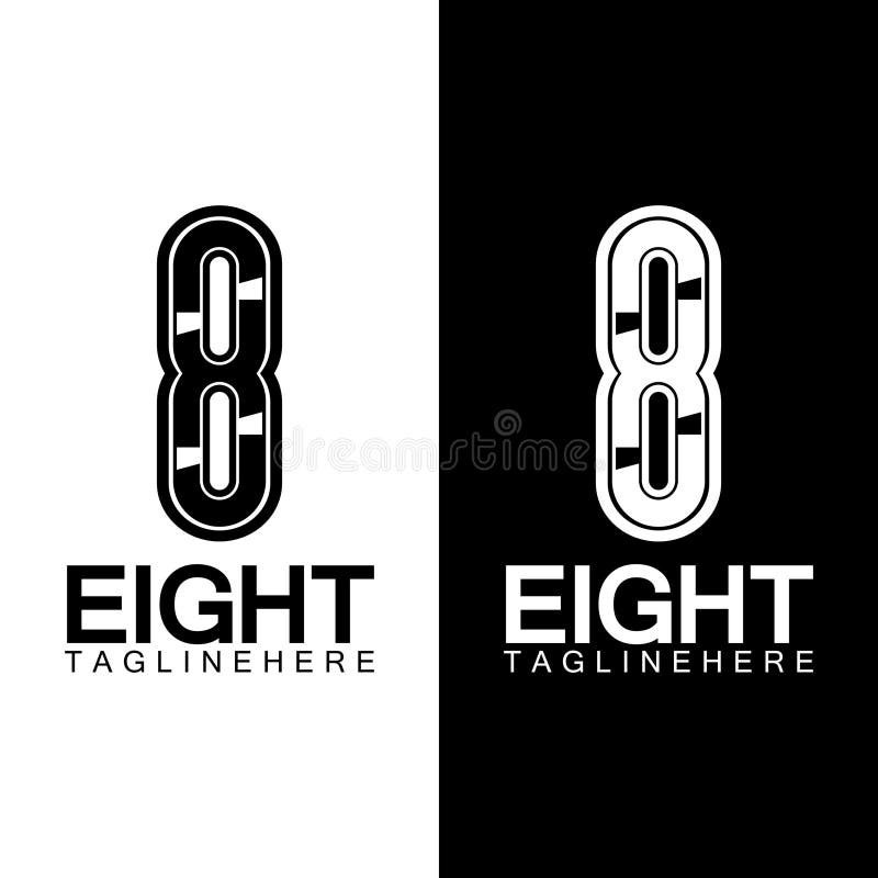 Number 8 Logo Vector Icon Design Template Elements Stock Vector ...