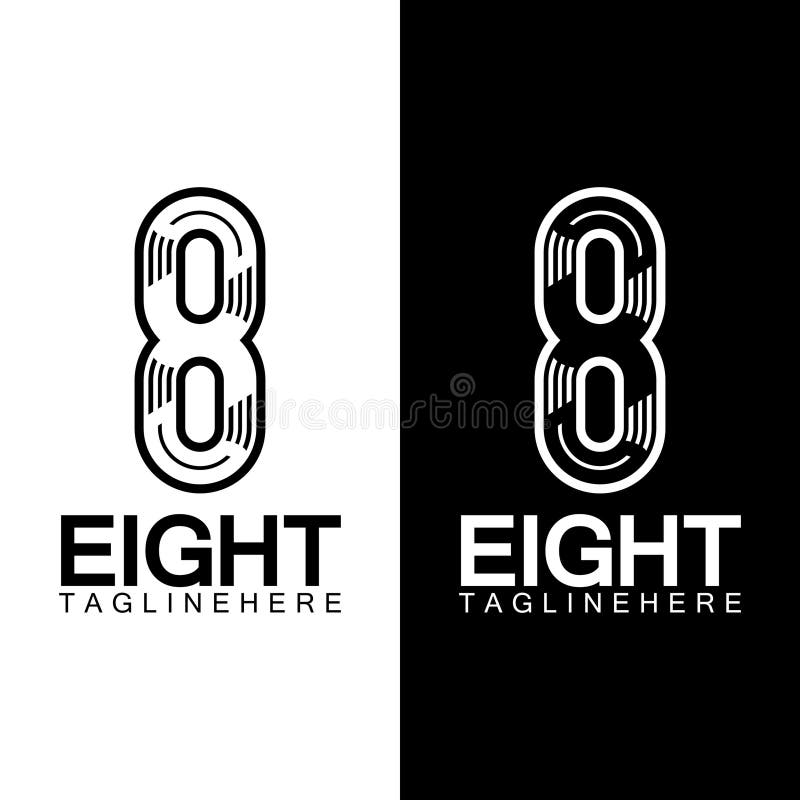 Number 8 Logo Vector Icon Design Template Elements Stock Vector ...