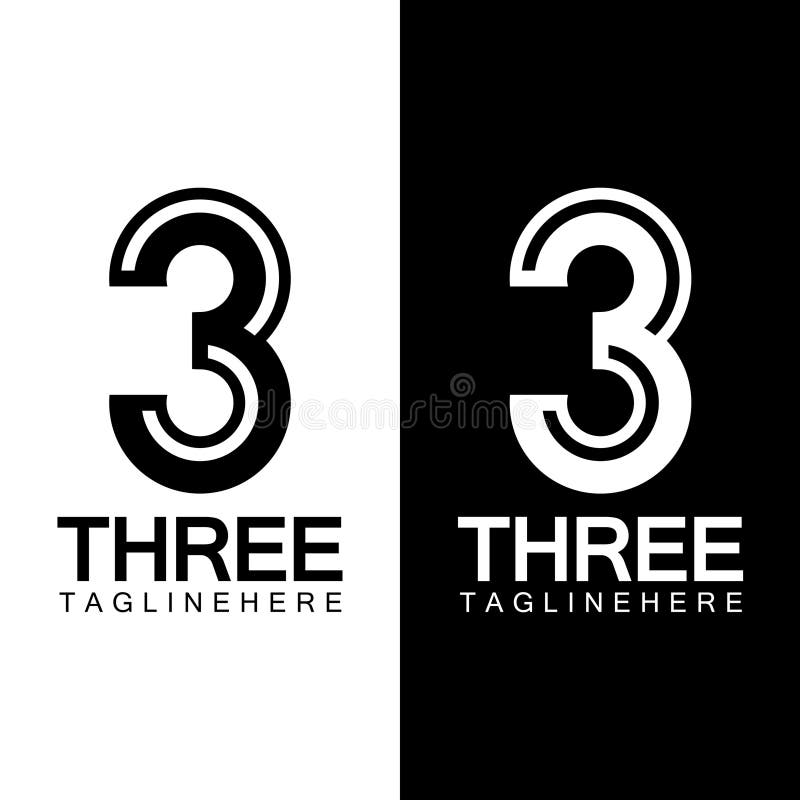 Number 3 Logo Vector Icon Design Template Elements Stock Vector ...