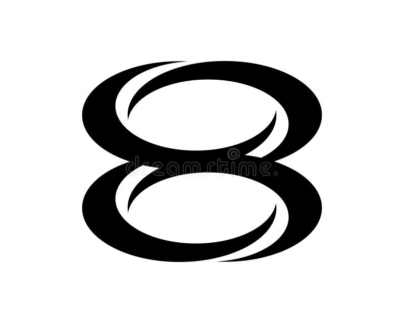Number 8 logo vector icon stock vector. Illustration of brand - 302207089
